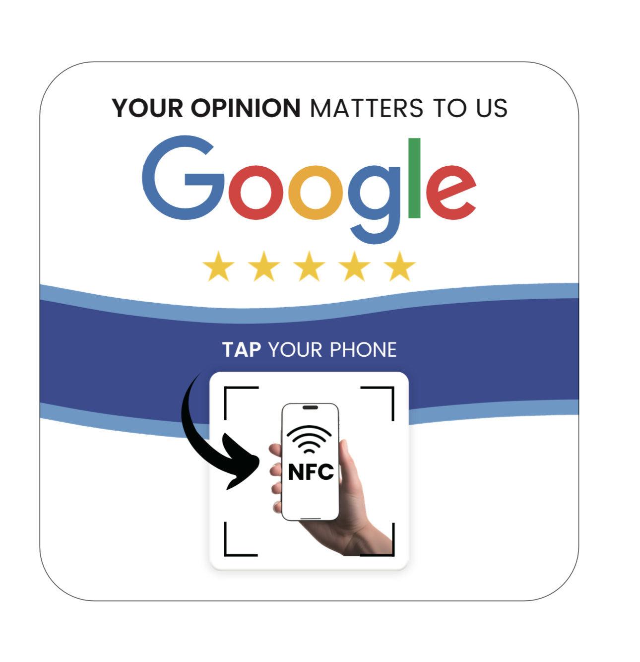 NFC Google Review ANFC Google Review Acrylic Sticker | Huge ...